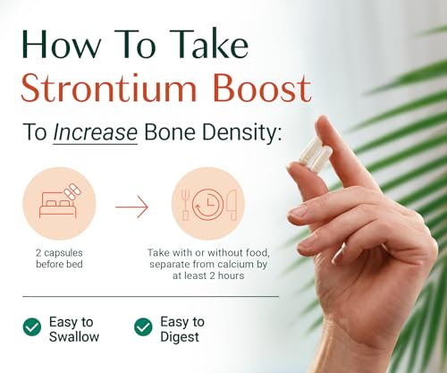 AlgaeCal Strontium Boost - Clinically Supported Strontium Citrate 680 mg Capsules Bone Strength Supplement - Pair with AlgaeCal Plus to Increase Bone Density in Just 6 Months, 3 Month Supply