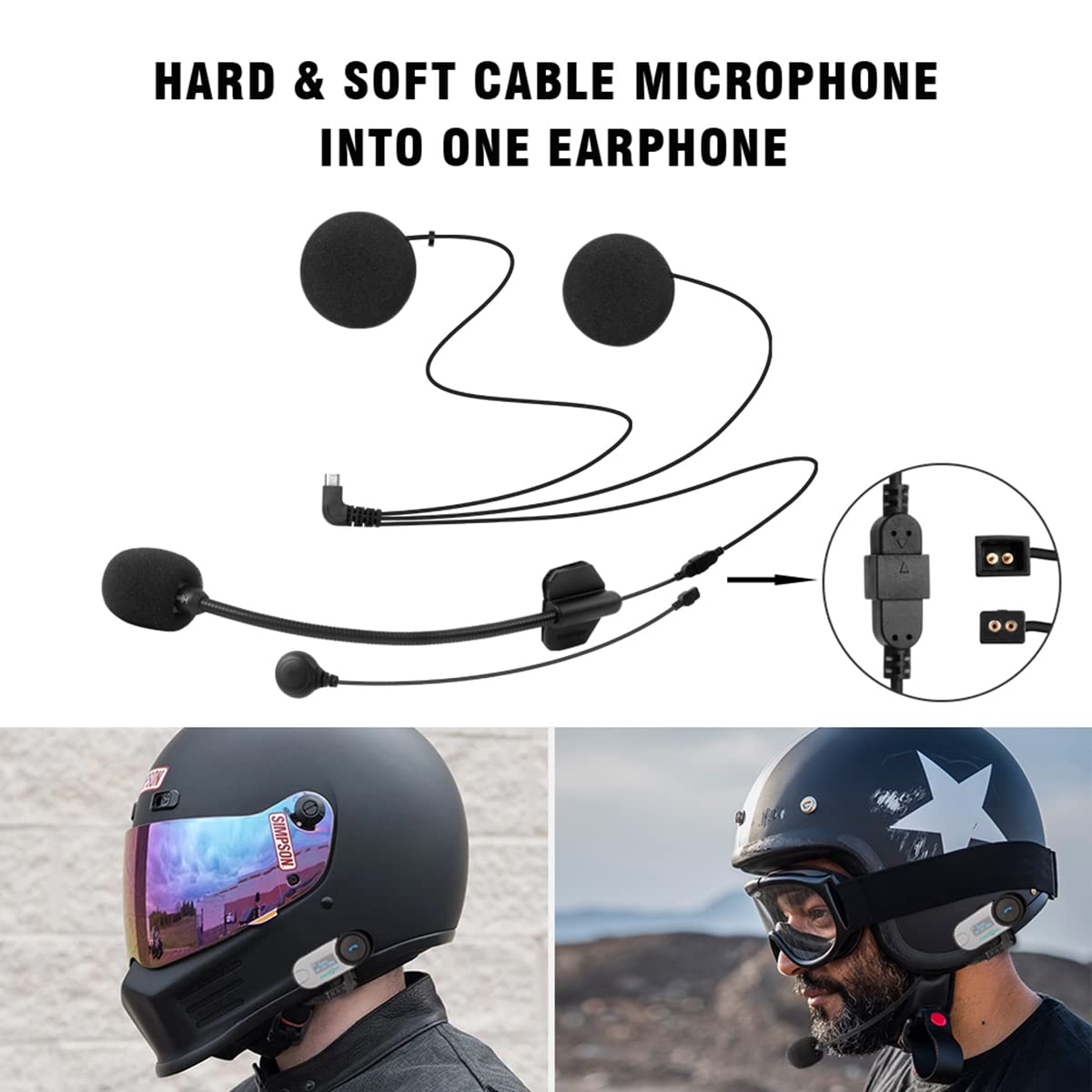 FreedConn 1pcs TCOM-SC Bluetooth Motorcycle Headset,2-3 Riders Helmet Bluetooth Intercom, Universal Communication Systems with Music Sharing/LCD Screen/FM Radio/Mobile Phone/GPS/Waterproof