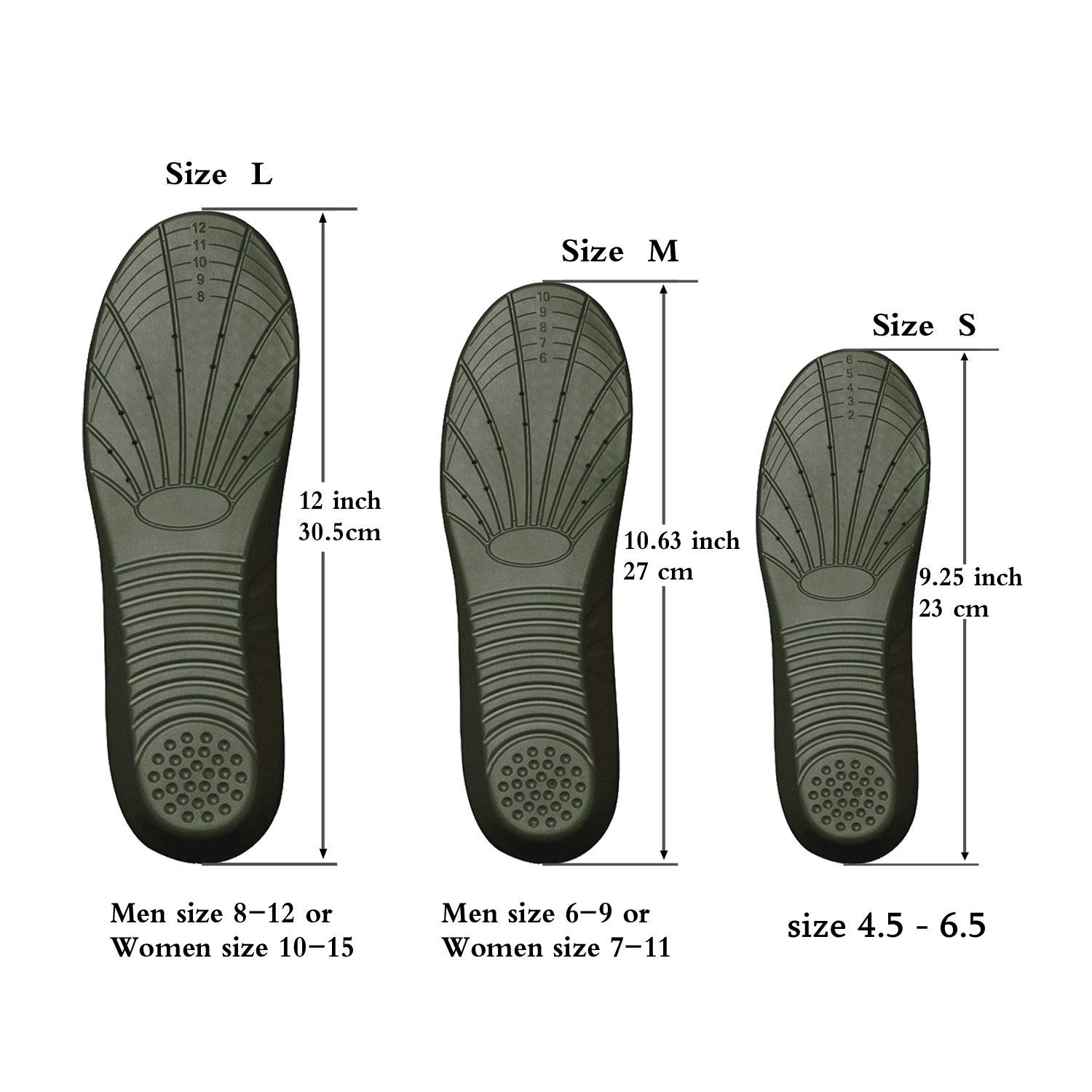 Shoe Insoles, Memory Foam Insoles, Providing Excellent Shock Absorption and Cushioning for Feet Relief, Comfortable Insoles for Men and Women for Everyday Use, L [US M: 8-12/W: 10-15] Black
