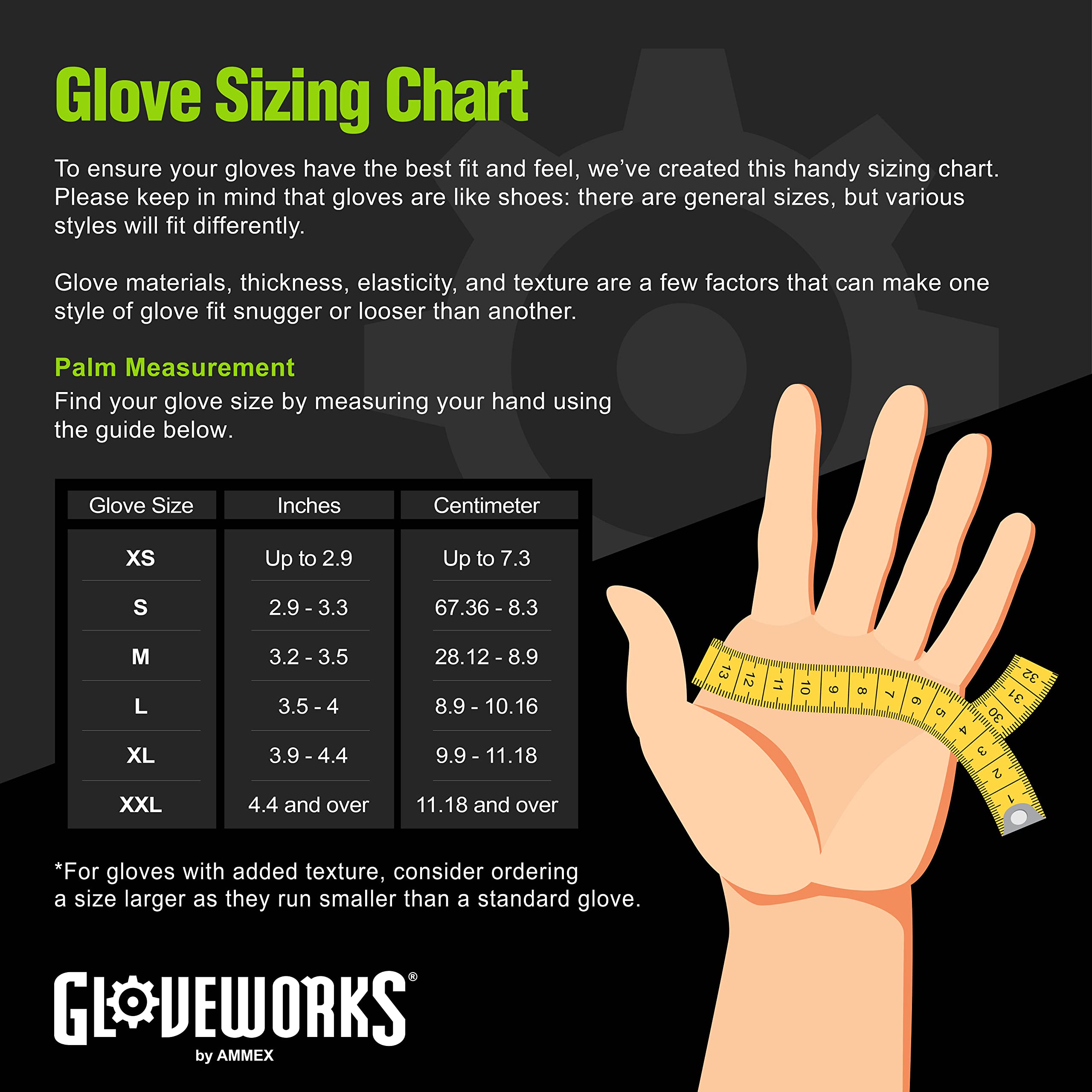 GLOVEWORKS HD Green Nitrile Industrial Disposable Gloves, 8 Mil, Latex-Free, Raised Diamond Texture, XX-Large, Box of 100