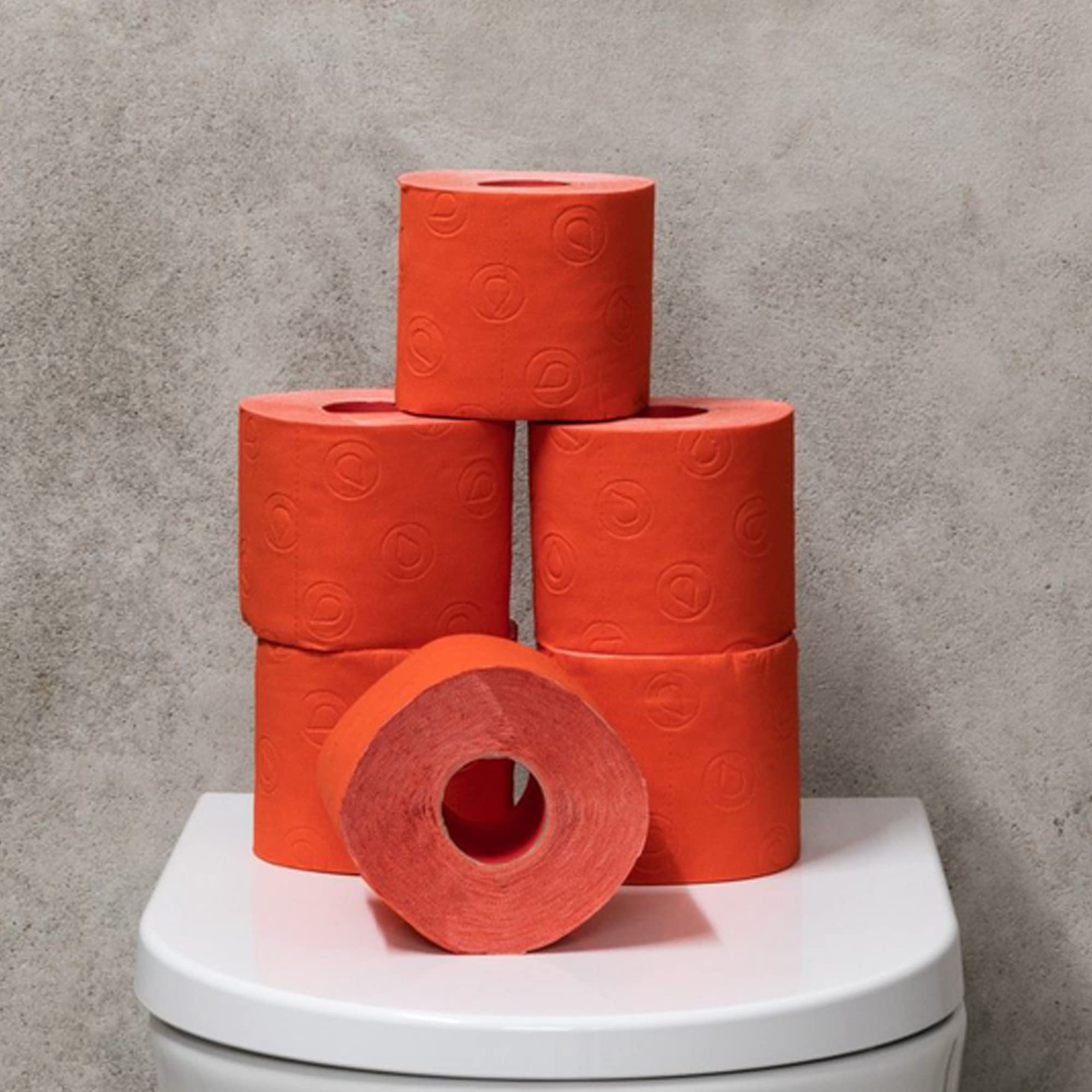 Renova Luxury Scented Colored Toilet Paper 6 Jumbo Rolls 3-Ply-180 Sheets Red, 1 Count (Pack of 1) (renmaxirtp6)