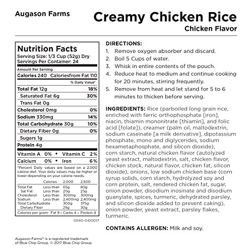 Augason Farms Creamy Chicken Rice Chicken Flavor 2 lbs 12 oz No. 10 Super Can