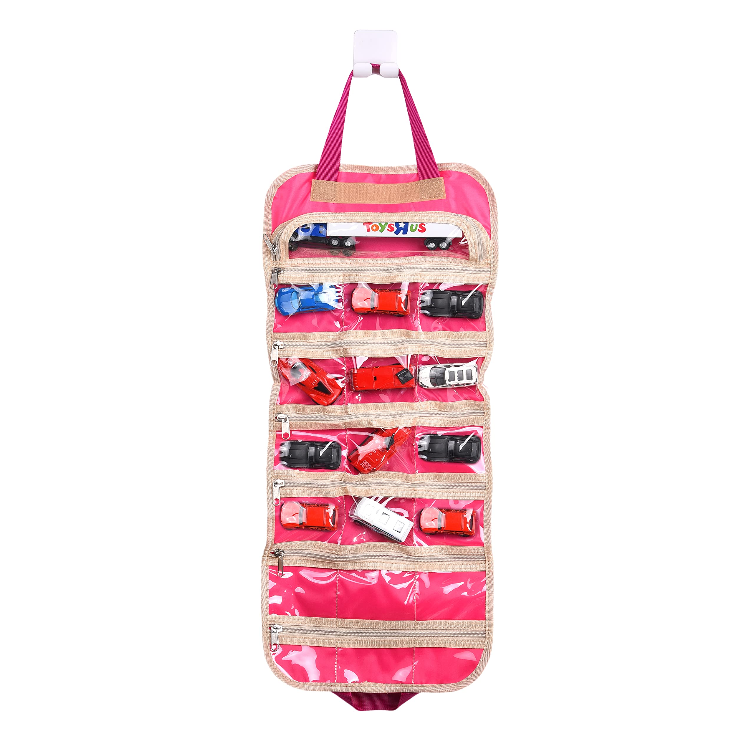 Fold out toy organizer storage bag for girls - Ideal for toys, accessories and collectibles - Also great for arts & crafts, cupcake decorations, make-up, etc.