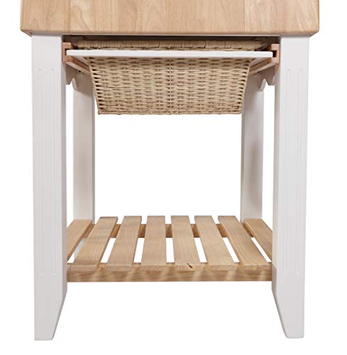 Powell Furniture Kitchen Island, White, 30" x 30" x 36.1/4"