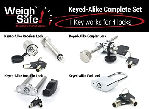 Weigh Safe WS10-2-SET Aluminum Adjustable 10" Drop, Stainless Steel Balls for 2" Receiver 12,500 GTW