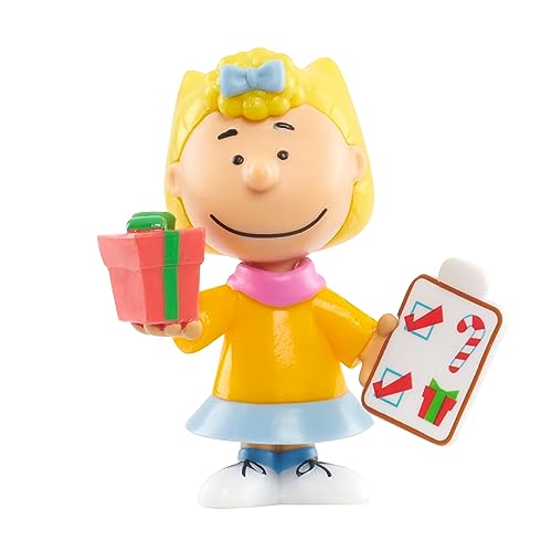 Peanuts 3-Piece Figure Set, Includes Characters Snoopy with Woodstock, Charlie Brown with Tree, and Sally with Present, Kids Toys for Ages 3 Up by Just Play