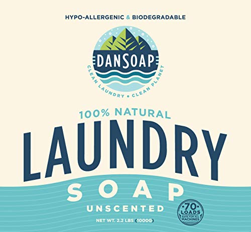 DanSoap Powdered Laundry Soap | Natural, Plastic Free | Unscented (70 Washes)
