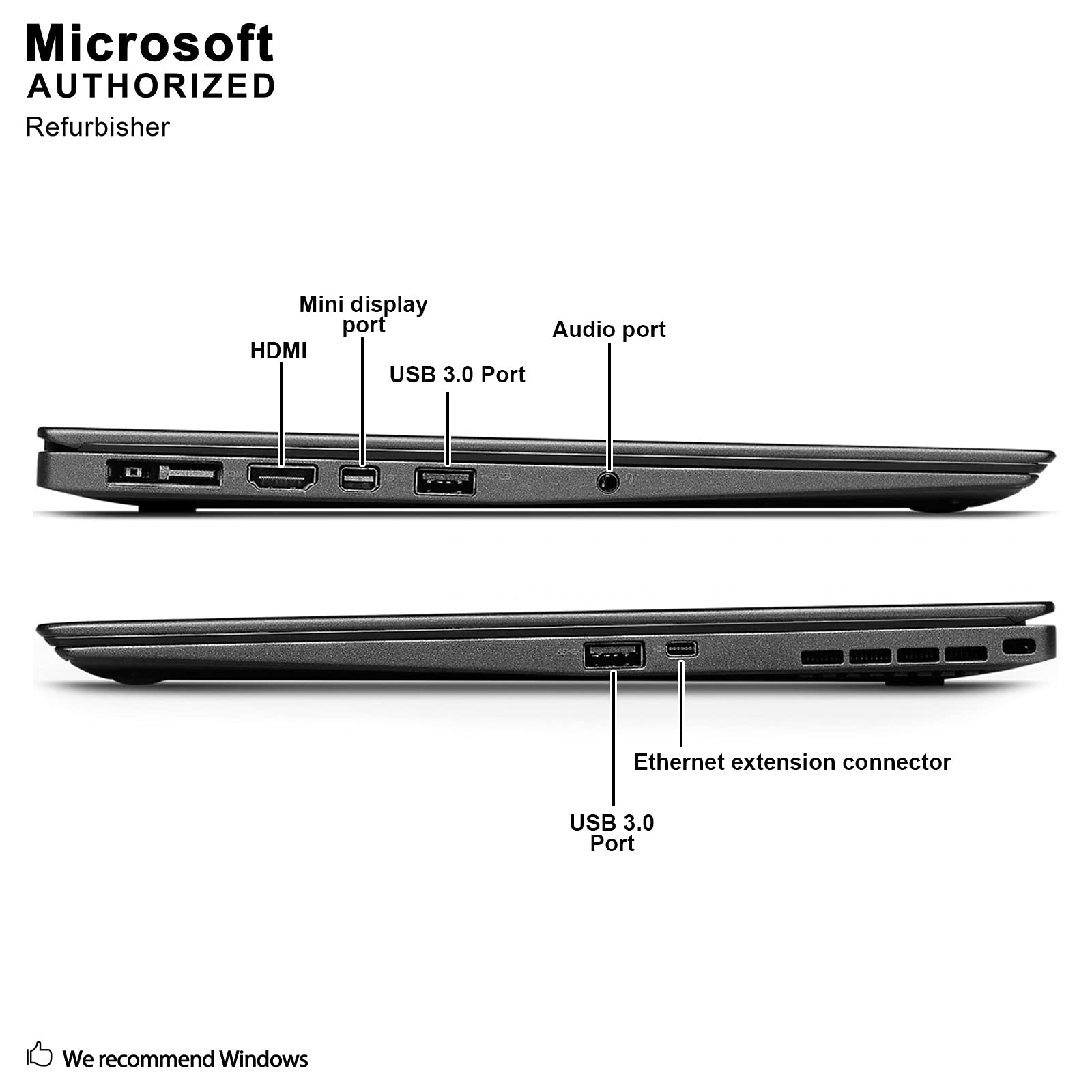 Lenovo 2nd Gen ThinkPad X1 Carbon 14in HD+ Laptop Computer, Intel Dual Core i7-4600U CPU up to 3.3GHz, 8GB RAM, 240GB SSD, HDMI, 802.11ac, Bluetooth, Windows 10 Professional (Renewed)