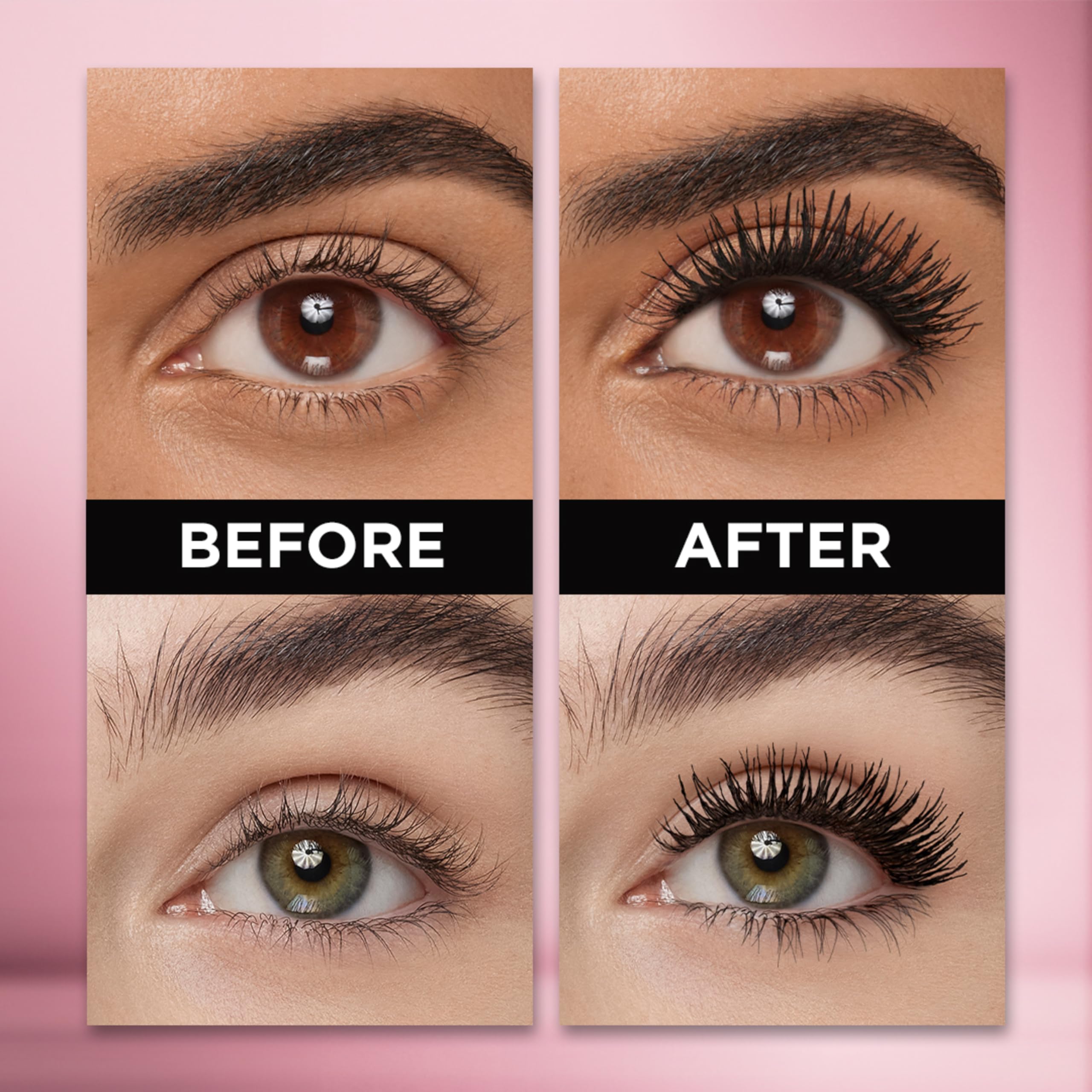L'Oreal Paris Makeup Voluminous Lash Paradise Mascara, Voluptuous Volume, Intense Length, Feathery Soft Full Lashes, No Flaking, No Smudging, No Clumping, Black, 0.28 Fl Oz (Pack of 1)