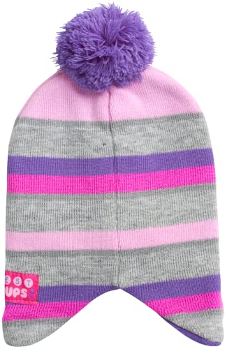 Nickelodeon Paw Patrol Girls Winter Hat and 2 Pair Mittens or Gloves (Age 2-7), Size Age 4-7, Paw Patrol Purple/Grey Glove 4-7