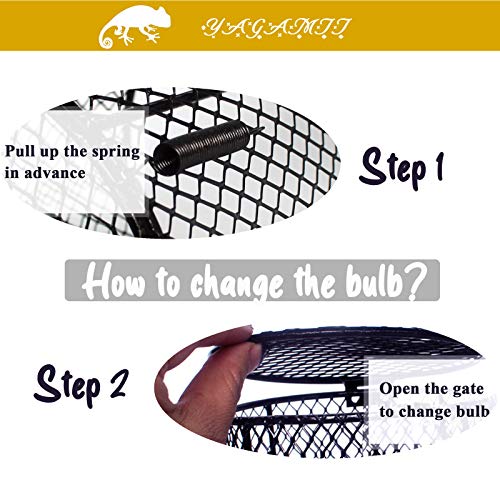 Reptile Anti-Scald Lamp Covers Heater Guard for Cage,Lights Bulb Lampshades for Lizards Spider Scorpion Protection Reptiles Supplies Industrial Grade(Round-Medium)