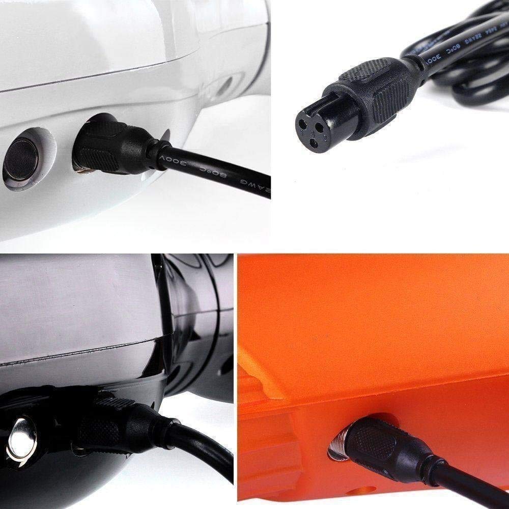 Fancy Buying 42V 2A 3-Prong Inline Connector Battery Charger for 10S Lithium Battery Power Cord Supply, Battery Charger for Electric Scooter