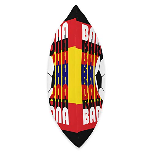 Black-Spain-Soccer-Futbol-Fans-Mementos Black-Barca-Barcelona-Bauhaus-Spring-Summer-2021 Throw Pillow, 18x18, Multicolor