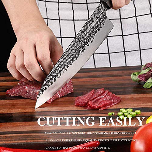 FAMCÜTE 8 Inch Professional Japanese Chef Knife And 1000/6000 2 Side Grit Professional Sharpening Stone Kitchen Sets for Home Kitchen & Restaurant