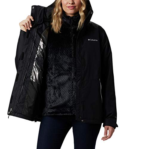Columbia Women’s Bugaboo II Fleece Interchange Winter Jacket, Waterproof & Breathable, Black, Medium