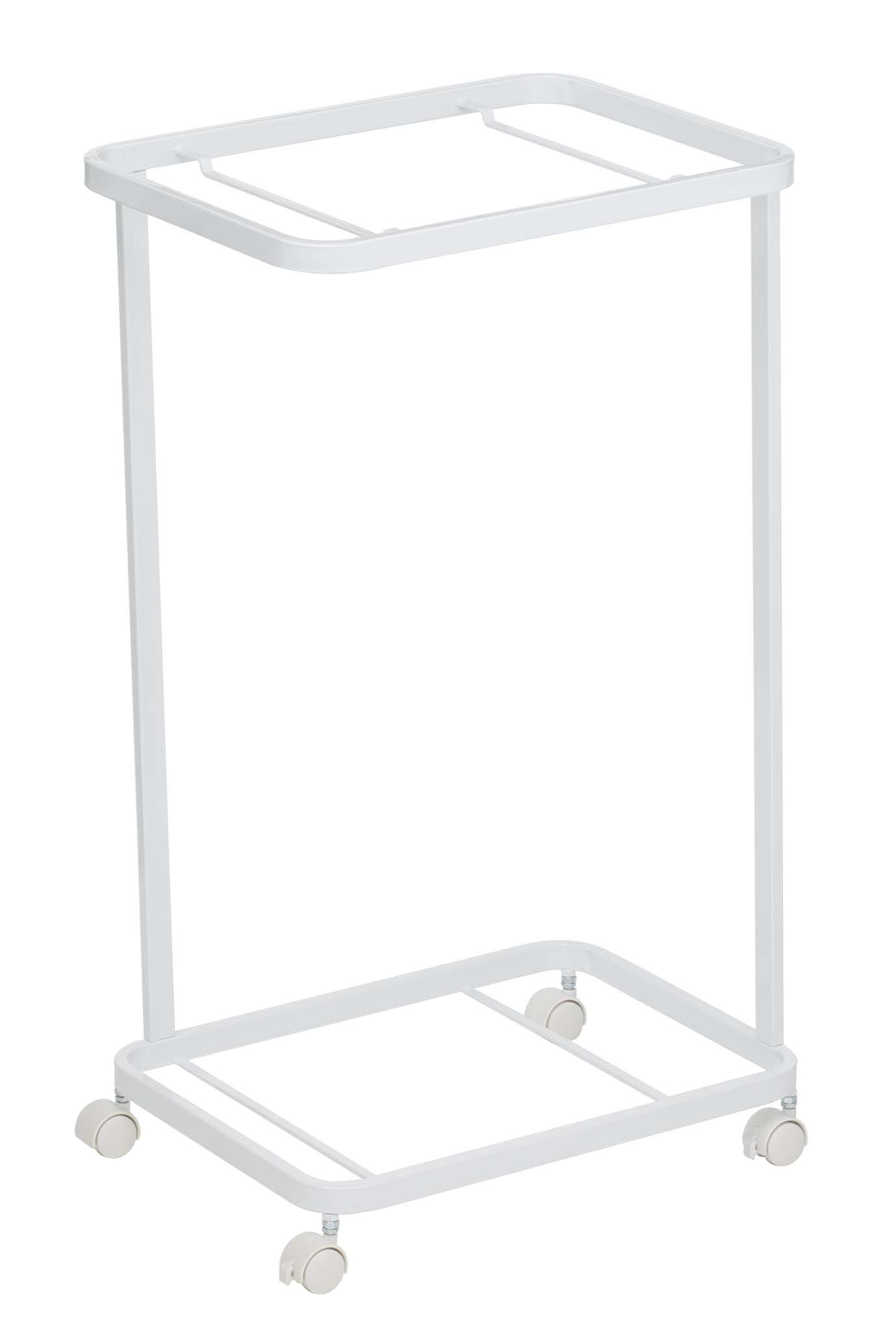 Yamazaki Home Steel Cart for Tower Laundry Basket Wagon, White