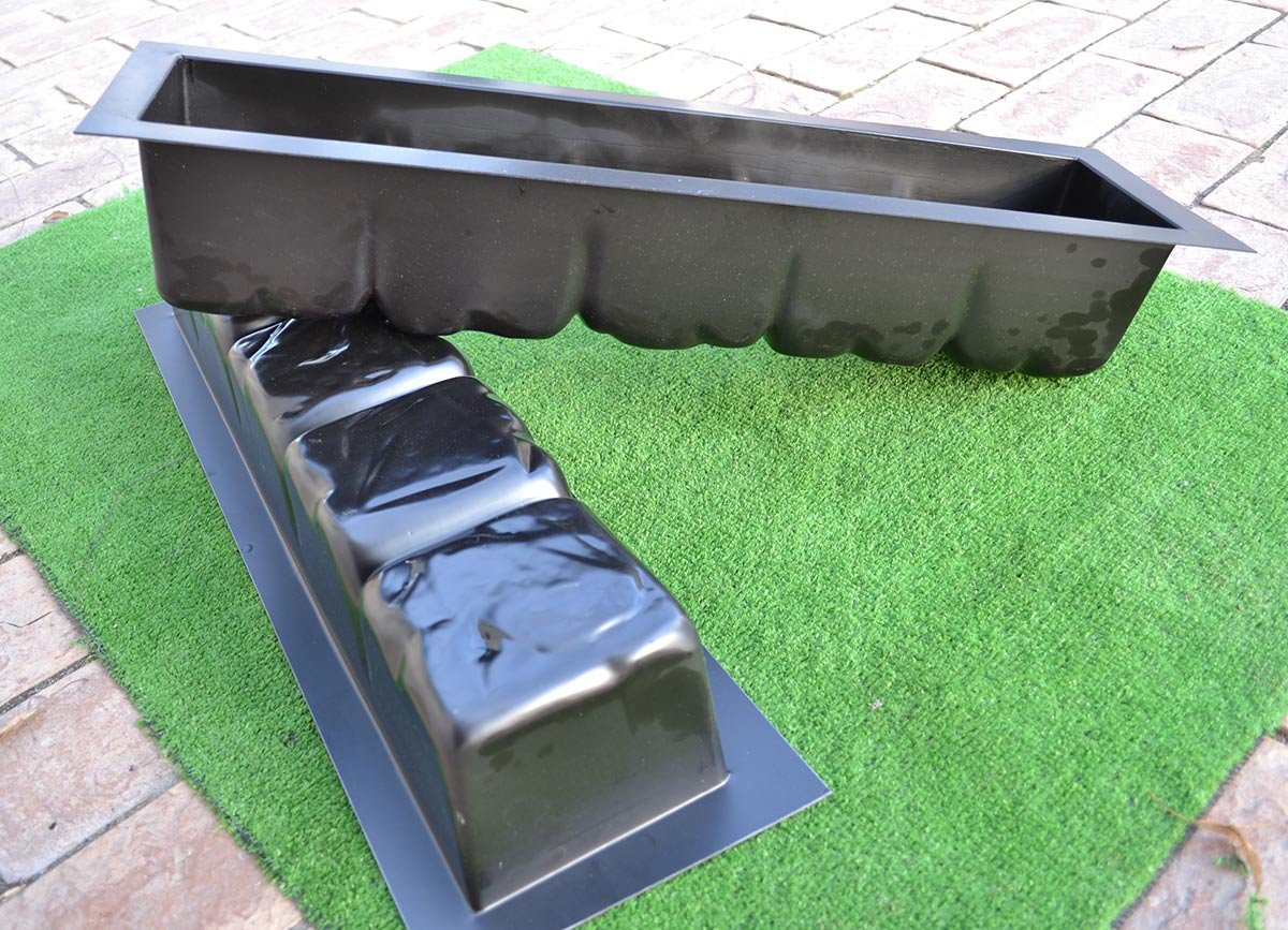 Concrete molds Straight Edge Stone Log Edging Border Garden curbs Sold 2pcs BR02