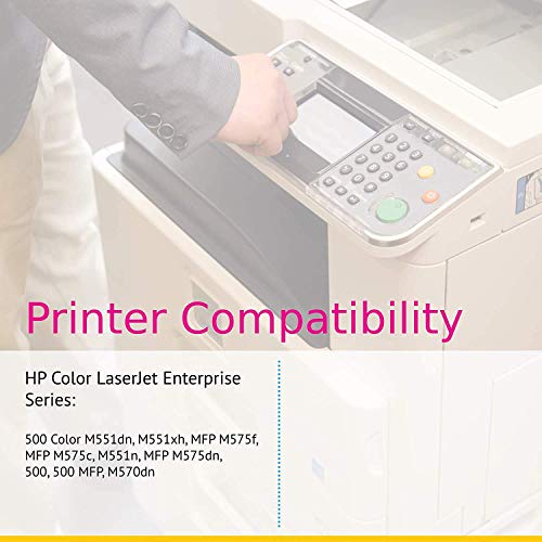 CS Compatible Toner Cartridge Replacement for HP 507X 507A CE400X CE401A CE402A CE403A for Laserjet Enterprise M551n M551dn M551xh M570dw M570dn M575c M575dn (Black Cyan Magenta Yellow 4-Pack)