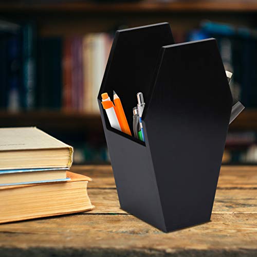 Underground Whispers Gothic Kitchen Utensils Holder β Remote Control Caddy, Brush Holder - Storage & Organization of Accessories for Home, Bedroom, Kitchen, Art Supplies - Decor for Goth Room (black)