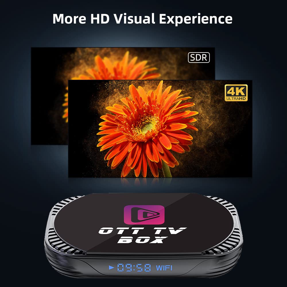 SUSAY Android 11.0 TV Box 4GB RAM 32GB ROM MXIII Pro X4 Amlogic S905X4 64-bit Quad Core with Dual Wi-Fi 2.4G/5.0G, BT 4.0/ 3D Ultra HD 8K/ H.265/ 1000M LAN/USB 3.0 Smart TV Box