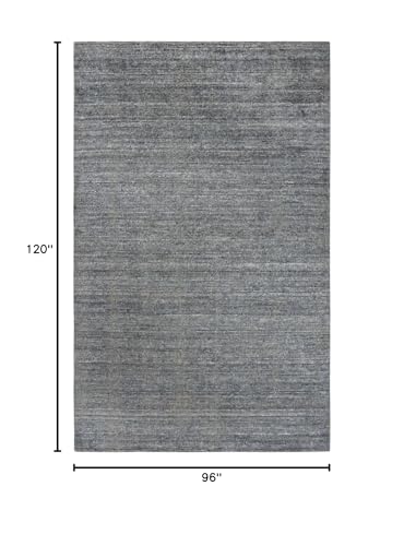 Rizzy Home | GH719A | Grand Haven Collection | Wool / Viscose Area Rug | 8' x 10' | Denim /Gray/Rust/Blue Solid