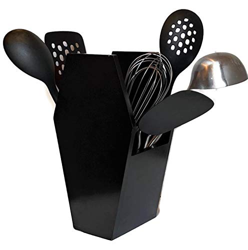Underground Whispers Gothic Kitchen Utensils Holder β Remote Control Caddy, Brush Holder - Storage & Organization of Accessories for Home, Bedroom, Kitchen, Art Supplies - Decor for Goth Room (black)