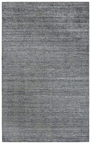 Rizzy Home | GH719A | Grand Haven Collection | Wool / Viscose Area Rug | 8' x 10' | Denim /Gray/Rust/Blue Solid