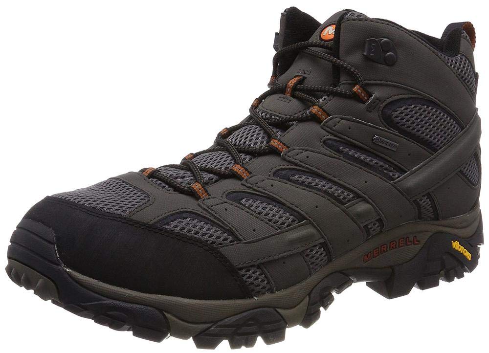 Merrell Men's Moab 2 MID GTX High Rise Hiking Boots, Black/Black, 10