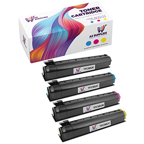 AZ SUPPLIES Compatible Toner Cartridge Replacement for Toshiba T-FC50U T-FC50U-K T-FC50U-C T-FC50U-M T-FC50U-Y E-Studio 2555C 2555CSE 3055C 3055CSE 3555C 3555CSE (Black Cyan Magenta Yellow - 4 Packs)