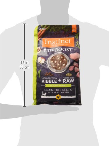 Instinct Raw Boost Healthy Weight, Natural Dry Cat Food with Freeze Dried Pieces, Grain Free Recipe - Real Chicken, 4.5 lb. Bag