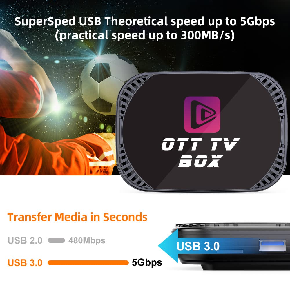SUSAY Android 11.0 TV Box 4GB RAM 32GB ROM MXIII Pro X4 Amlogic S905X4 64-bit Quad Core with Dual Wi-Fi 2.4G/5.0G, BT 4.0/ 3D Ultra HD 8K/ H.265/ 1000M LAN/USB 3.0 Smart TV Box