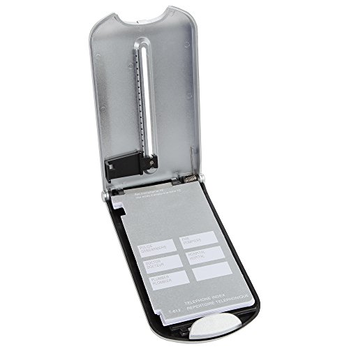 Home-X - Retro Style Flip Open A-Z Address Book, Hardcover Classic Design with Alphabetical Tabs for Optimal Organization, Silver Finish