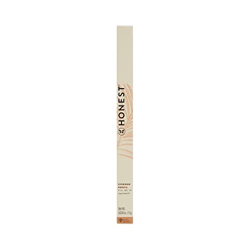 Honest Beauty Eyebrow Pencil, Soft Black with Jojoba Seed Oil | Buildable & Blendable | EWG Certified + Dermatologist & Ophthalmologist Tested & Cruelty Free | .039 oz.