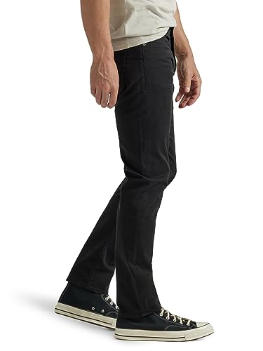 Lee Men's Extreme Motion Slim Straight Jean Black 29W x 32L