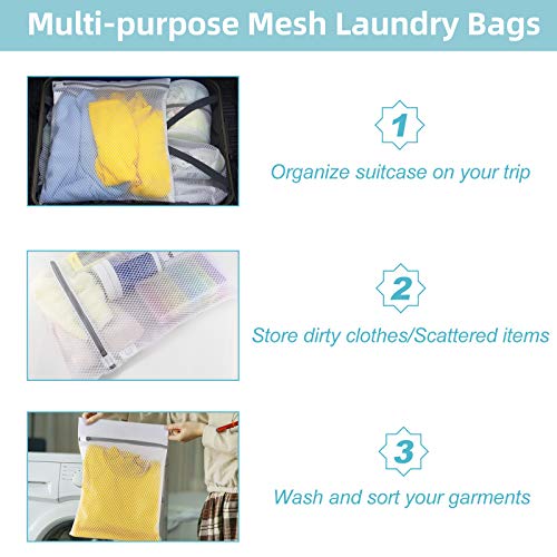 GOGOODA Delicates Laundry Wash Bags Lingerie Bags for Laundry Great for Laundry, Hosiery, Blouse, Underwear, Pantyhose, Socks (Set of 3 Medium)