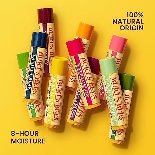 Burt's Bees Lip Balm - Strawberry, Lip Moisturizer With Responsibly Sourced Beeswax, Tint-Free, Natural Origin Conditioning Treatment, 2 Tubes, 0.15 oz.