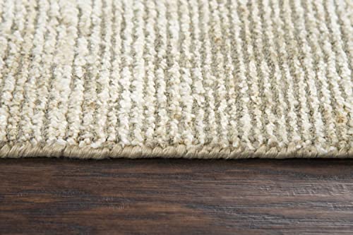 Rizzy Home | GH720A | Grand Haven Collection | Wool / Viscose Area Rug | 8' x 10' | Beige/Gray/Rust/Blue Solid