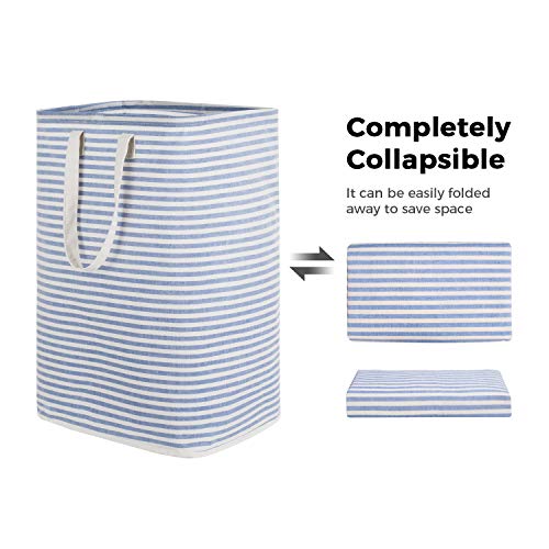 Lifewit 72L Freestanding Laundry Hamper Collapsible Large Clothes Basket with Easy Carry Extended Handles for Clothes Toys, Grey and Blue