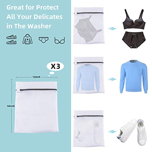 GOGOODA Delicates Laundry Wash Bags Lingerie Bags for Laundry Great for Laundry, Hosiery, Blouse, Underwear, Pantyhose, Socks (Set of 3 Medium)