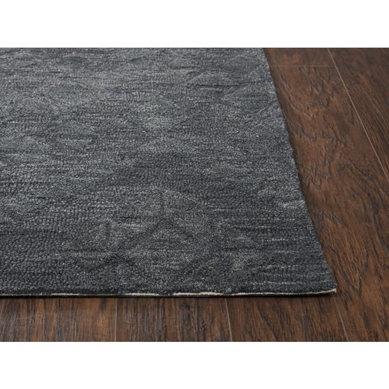 Rizzy Home | FA170B | Fifth Avenue Collection | Wool Area Rug | 8' x 10' | Dk. Grey/Gray/Rust/Blue Diamond
