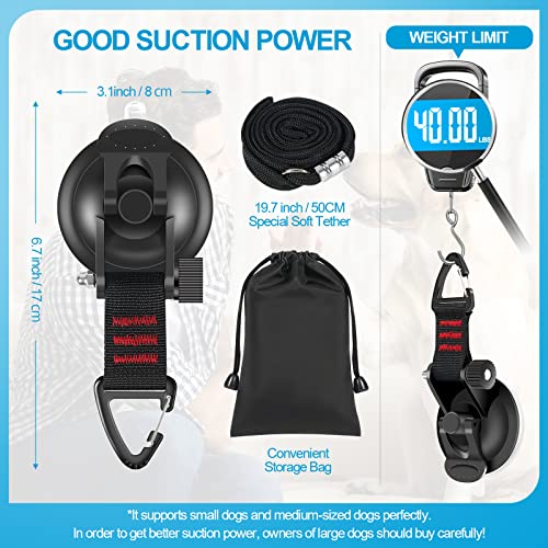 Dog Bathing Tether with Heavy Suction Cup, Dog Grooming Tub Restraint Soft Nylon Leash with Adjustable Collar for Pet Dog Cat Shower and Grooming