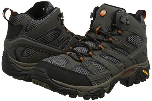 Merrell Men's Moab 2 MID GTX High Rise Hiking Boots, Black/Black, 10