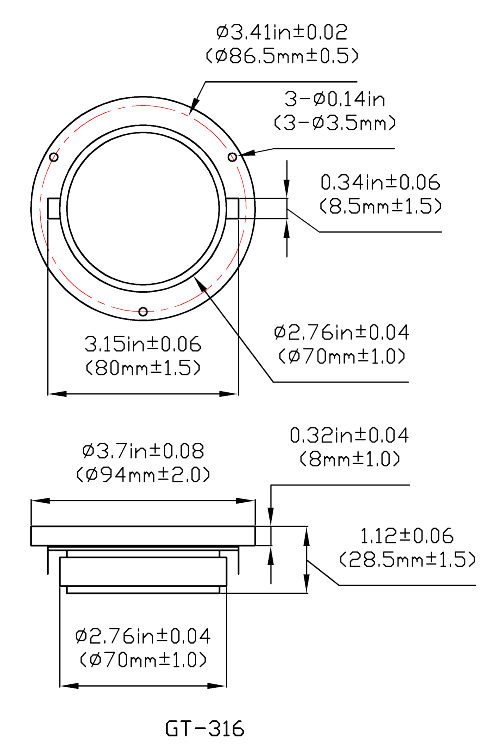 Goldwood Sound, Inc. Sound Module, Black Soft Dome Tweeters 100 Watt Each 8ohm Replacement Round 2 Tweeter Pack (GT-316-2)