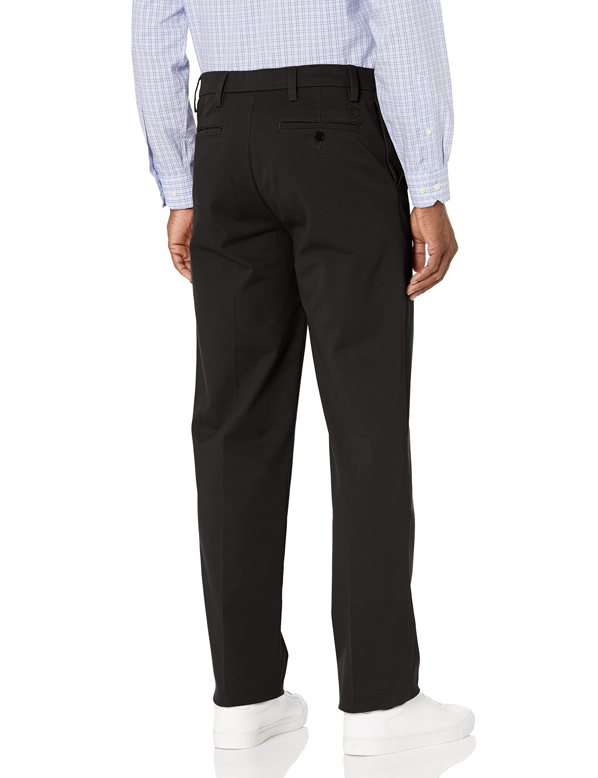 Dockers Men's Classic Fit Workday Khaki Smart 360 Flex Pants (Standard and Big & Tall), Black, 38W x 30L
