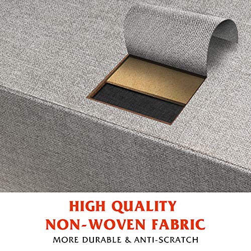 Moromuu Fabric Dresser with 8 Drawers, Storage Dresser for Bedroom, Hallway, Nursery, Entryway, Closets, Sturdy Metal Frame, Wood Tabletop, Easy Pull Handle, Gray