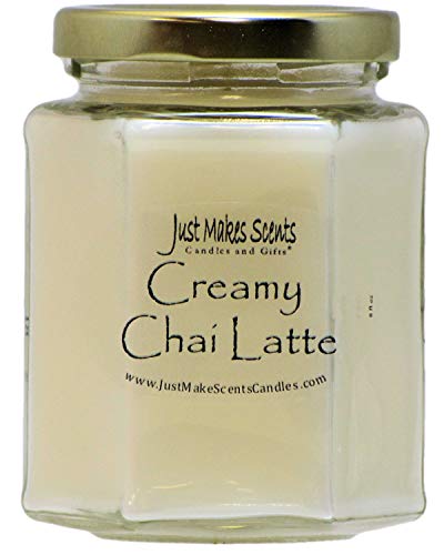 Creamy Chai Latte Scented Candle | Nutmeg, Cinnamon and White Tea | Hand Poured in The USA by Just Makes Scents