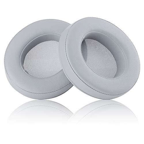 Jecobb Replacement Ear Pads Cushion Cover with Protein Leather & Memory Foam for Razer Nari, Ultimate, Essential, Kraken Kitty, Kraken Tournament Edition Headset ONLY β Oval (Grey)