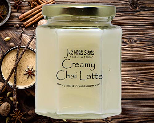 Creamy Chai Latte Scented Candle | Nutmeg, Cinnamon and White Tea | Hand Poured in The USA by Just Makes Scents