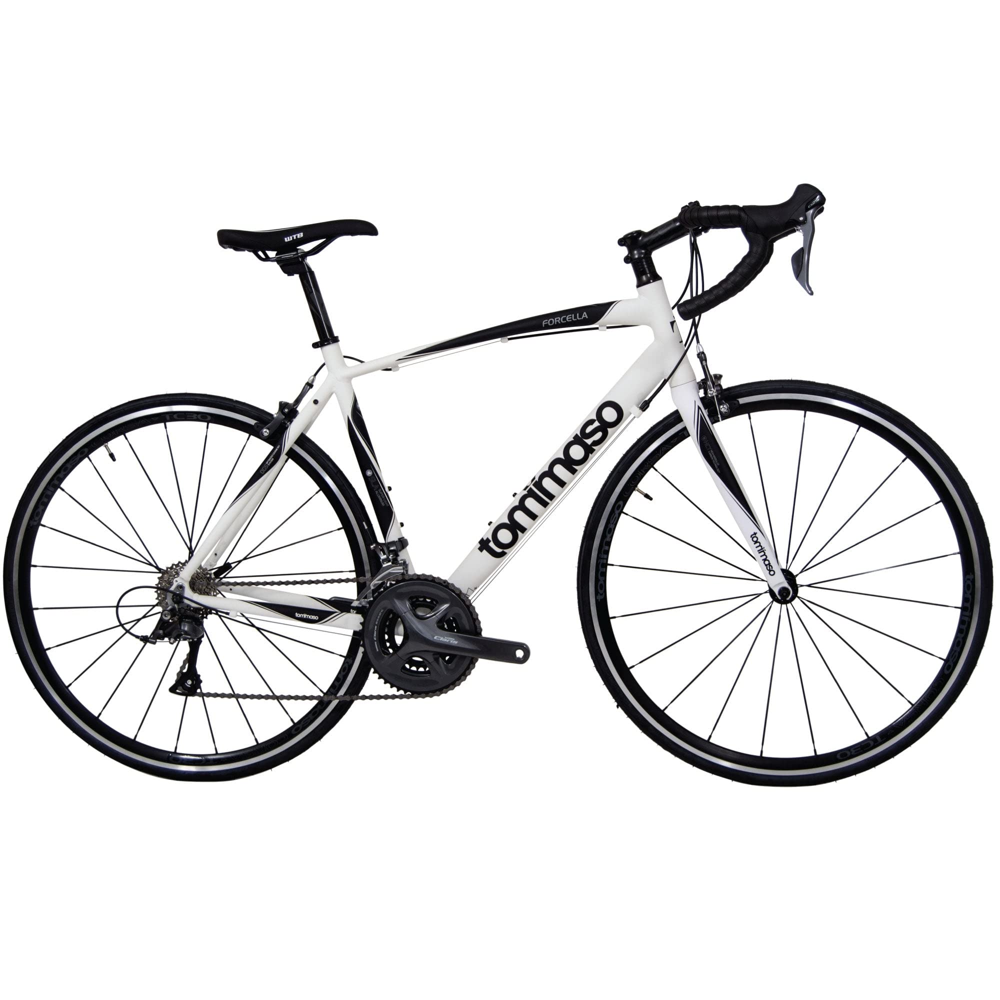 Tommaso Forcella Sport Bike Performance Aluminum Road Bike Carbon Shimano Claris 24 Speeds Road Bicycle Men Road Bikes for Men Bike Men Women Speed Bike Racing Bike Adult Bike City Bike White XL 60cm
