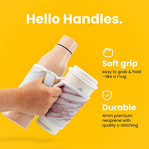 GoCuff Hot And Iced Coffee Cup Reusable Sleeves Neoprene Insulator with Handle for Cold And Hot Beverage Coozies For Soda, Latte, Tea Coffee Cups β Tired As Mother 2.0 (Medium)